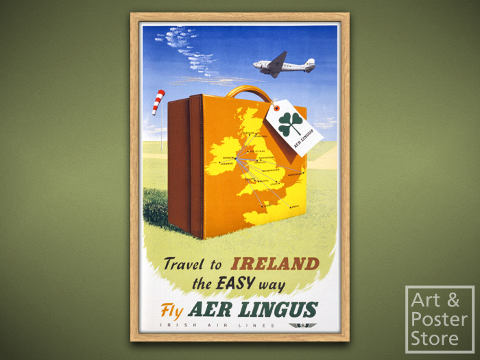 Second Life Marketplace - Aer Lingus Ireland | Vintage Travel Poster ...