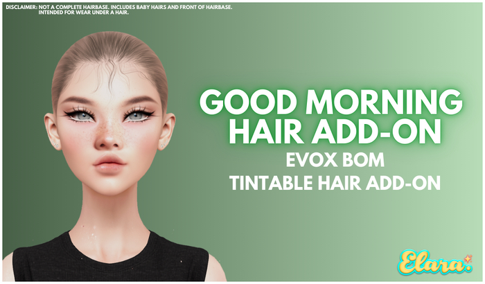 Second Life Marketplace - elara. good morning hair add-on (tintable ...