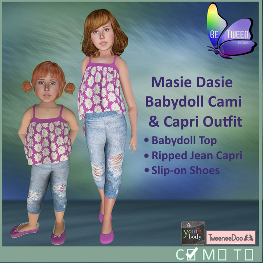 Second Life Marketplace - *BT* Masie Daisie Top & Capri Set - Boxed