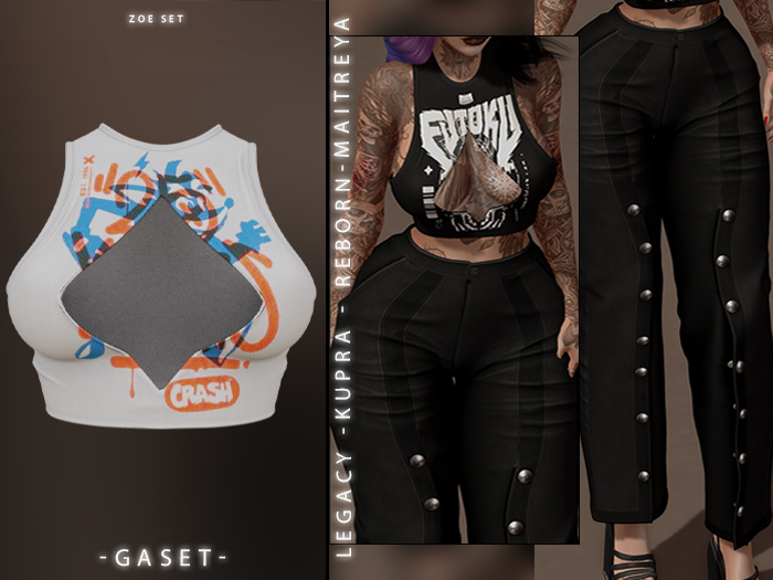 Second Life Marketplace - GASET - CRASH ZOE TOP
