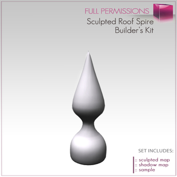 Second Life Marketplace - Full Perm 1 prim Sculpted Roof Spire Shape ...