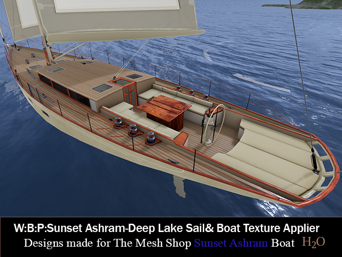 Second Life Marketplace - W:B:P:Sunset Ashram Deep Lake -Boat-Sail ...