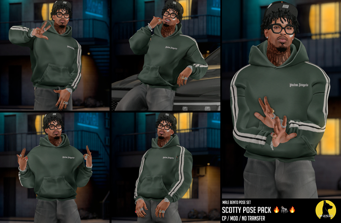 Second Life Marketplace - Of Breed: Scotty Pose Pack ~ Bento for Pics