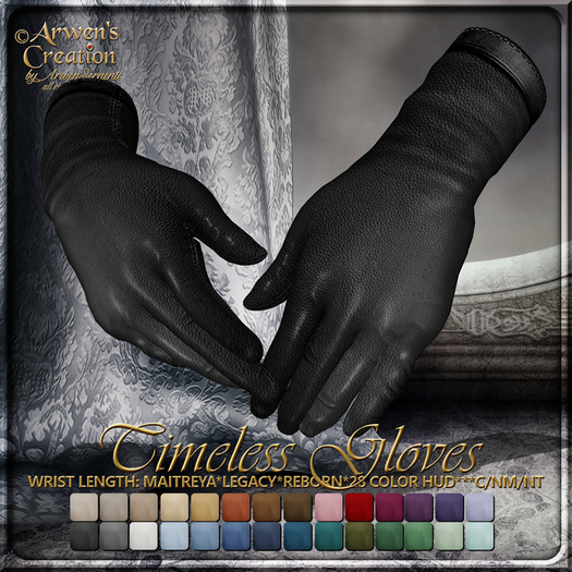 Second Life Marketplace - {AS} Timeless Wrist Length Gloves for Women ...