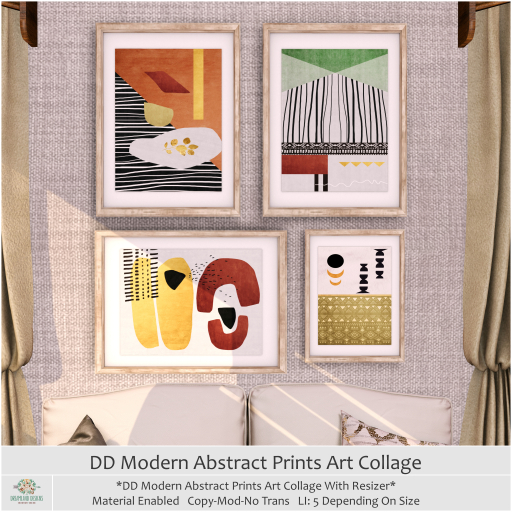 Second Life Marketplace - DD Modern Abstract Prints Art Collage