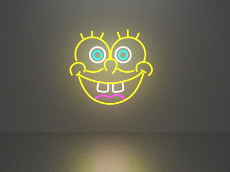Second Life Marketplace - SpongeBob SquarePants neon sign Full Permission