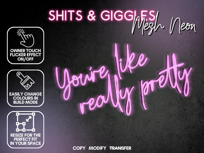 Second Life Marketplace - [S&G] NEON - You're like really pretty