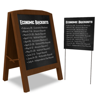 Second Life Marketplace - BLACKOUT YARD SIGNS - BOXED (ADD)