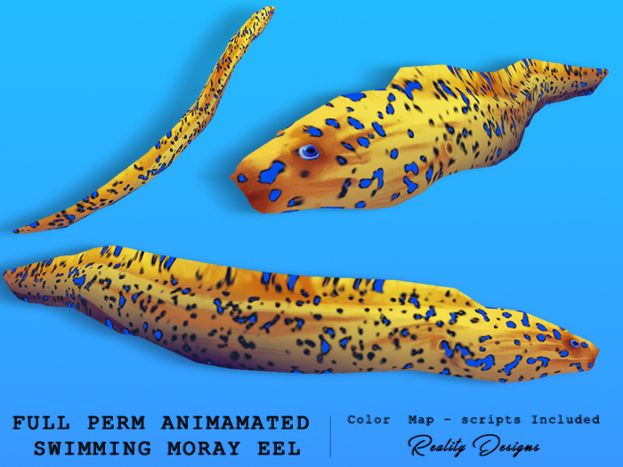 Second Life Marketplace - Full Perm Animated Swimming Moray Eel