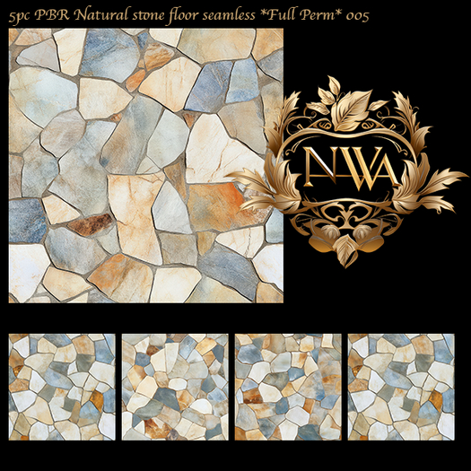 Second Life Marketplace - 5pc PBR Natural stone floor seamless *Full ...