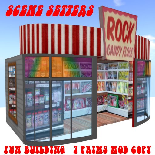 Second Life Marketplace - SCENE SETTERS ROCK & SWEET SHOP 7 PRIMS