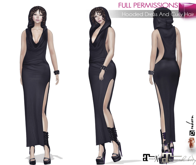Second Life Marketplace - FULLPERM Deep Cleavage Side Cut Out Side Slit ...