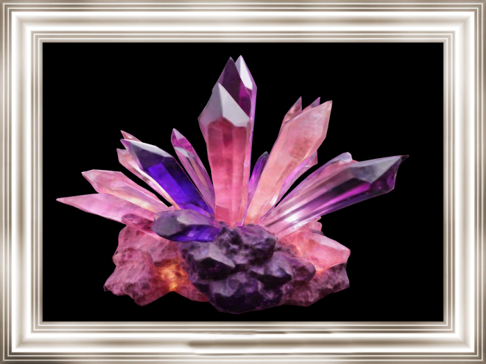 Second Life Marketplace - HB: Pink Purple Luminous Crystal Cluster FULL ...
