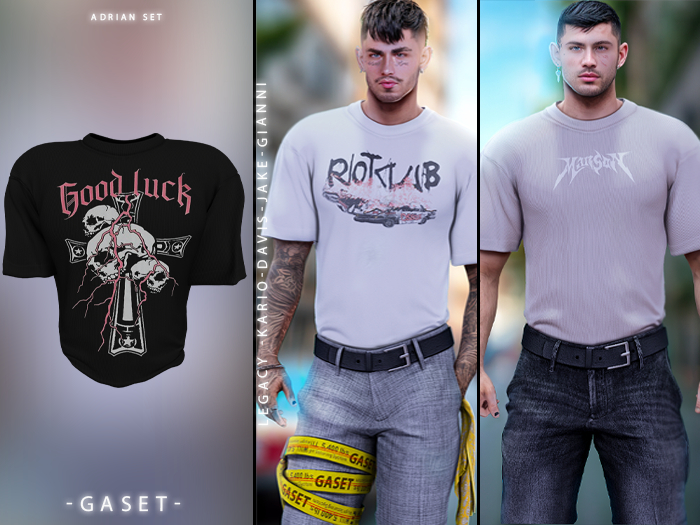 Second Life Marketplace - GASET - GOOD LUCK ADRIAN SHIRT