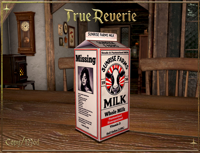 Second Life Marketplace - [True] The Collector - Missing Milk Carton