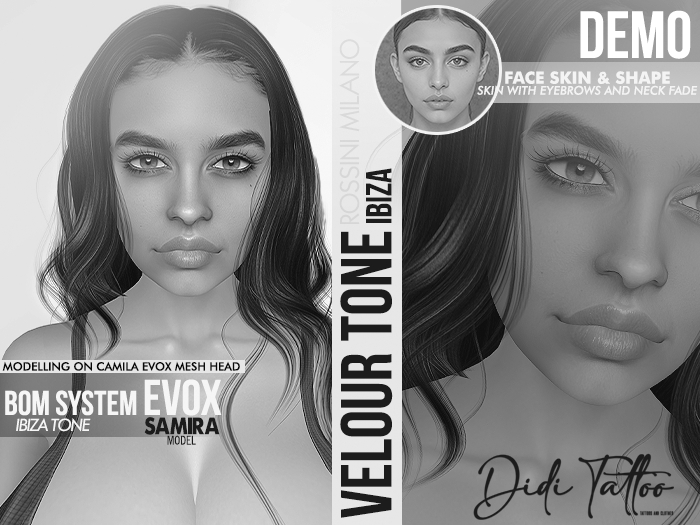 Second Life Marketplace - DEMO//SAMIRA Face Skin-IBIZA Tone + Shape ...