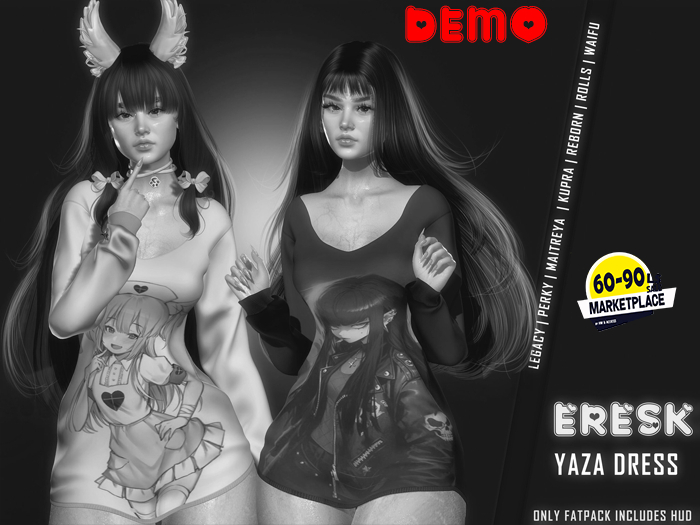 Second Life Marketplace - Eresk :: yaza Dress DEMO (ADD)