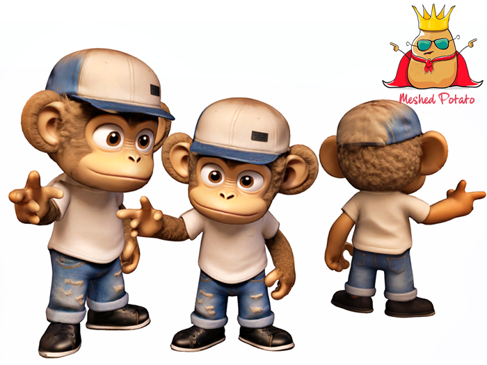 Second Life Marketplace - Meshed Potato Monkey Full Perm