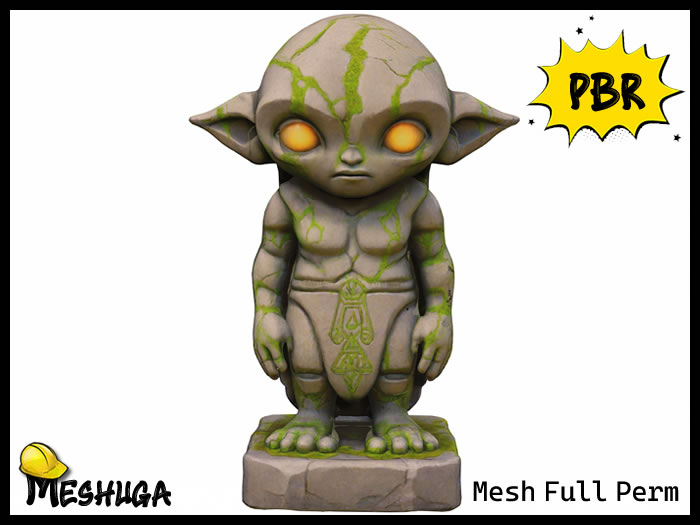 Second Life Marketplace - Meshuga PBR Arcane Being Stone Statue FULL ...