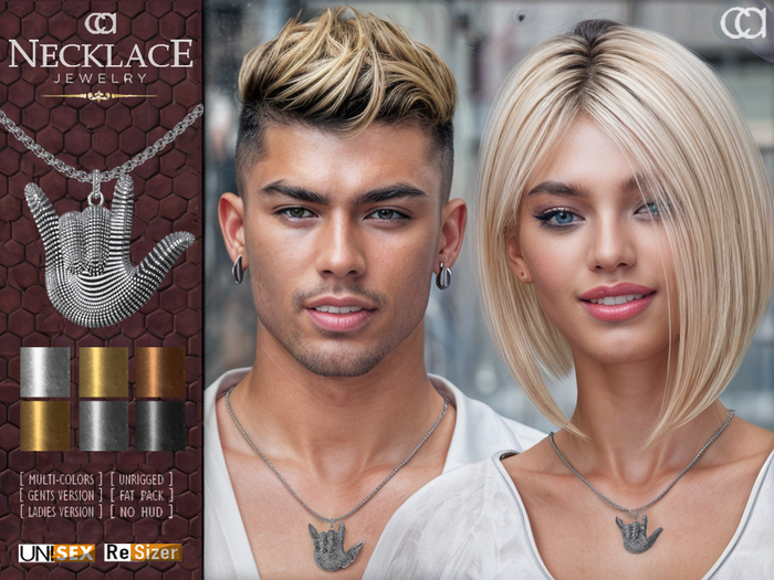 Second Life Marketplace - [CA] THE COOL SIGN NECKLACES