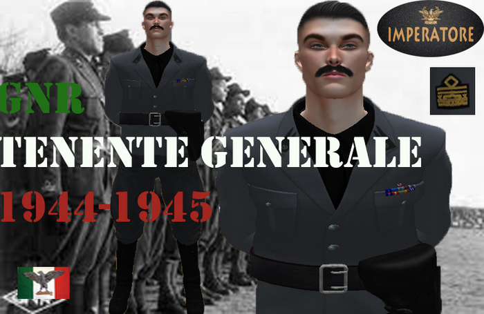 Second Life Marketplace - GNR TENENTE GENERALE UNIFORMI NEW MODEL 1944 1945