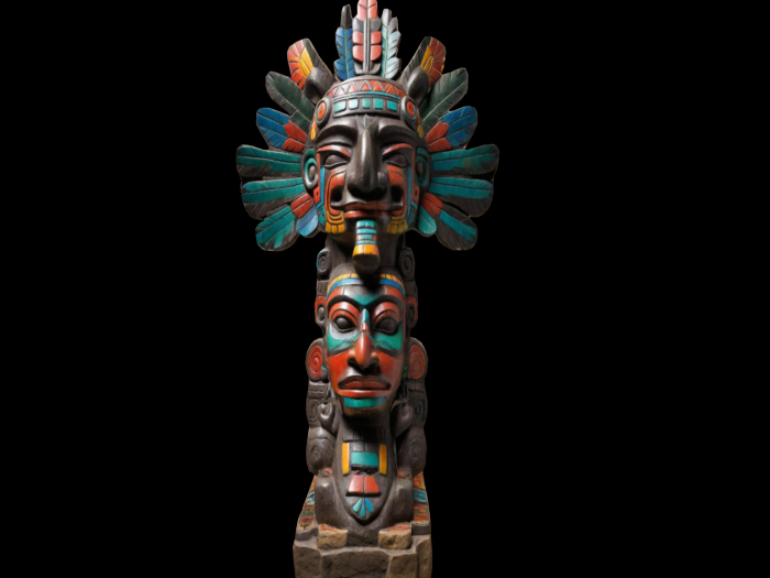 Second Life Marketplace - HB: Aztec Tribal Totem Pole Statue FuLL PERM