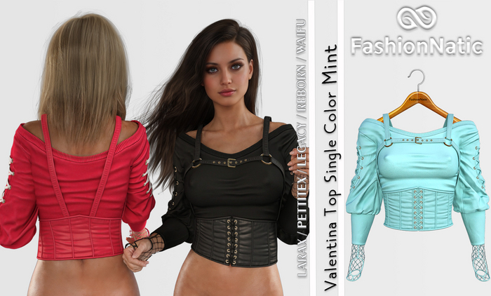 Second Life Marketplace - Top Valentina Mint - Reborn, Legacy, LaraX ...