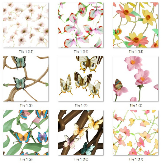 Second Life Marketplace - Free Butterfly & flower Alpha cut textures ...