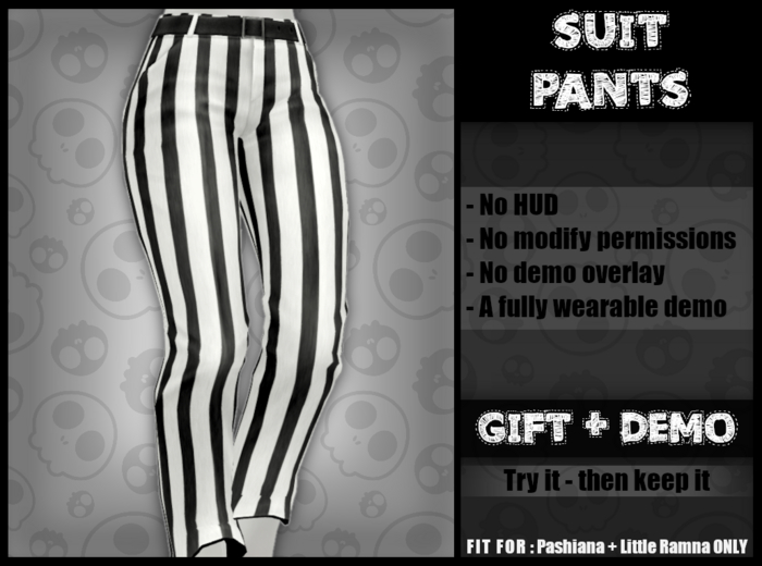 Second Life Marketplace - DEMO-GIFT - PashRam - Suit Pants