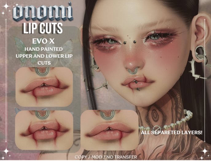 Second Life Marketplace - .Onomi - Lip cuts - EVOX