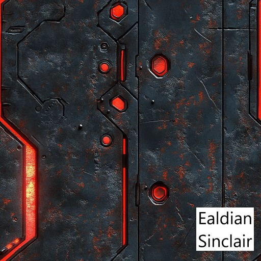 Second Life Marketplace - Black Sci Fi Wall With Red Lights Seamless ...