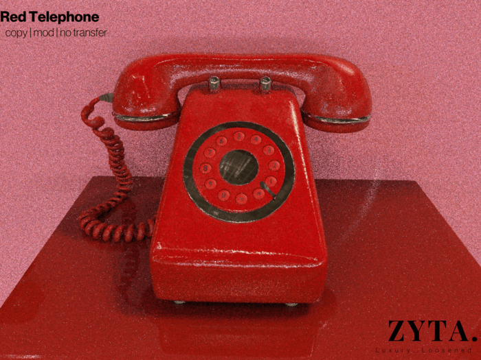 Second Life Marketplace - ZYTA. Red Telephone