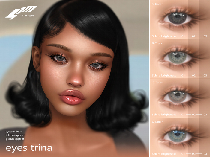 Second Life Marketplace - 41m / Eyes Trina: 12 Colors