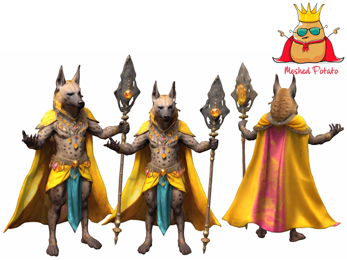 Second Life Marketplace - Meshed Potato Hyena King Full Perm
