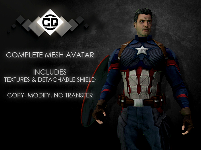 Second Life Marketplace - .:CQ:. Captain America MFR Bento Avatar