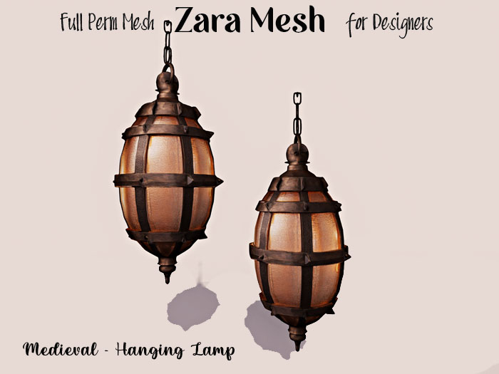 Second Life Marketplace - ZM - Medieval - Hanging Lamp FULL PERM MESH