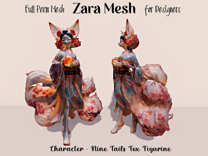 Second Life Marketplace - ZM - Character - Nine Tails Fox Figurine FULL ...