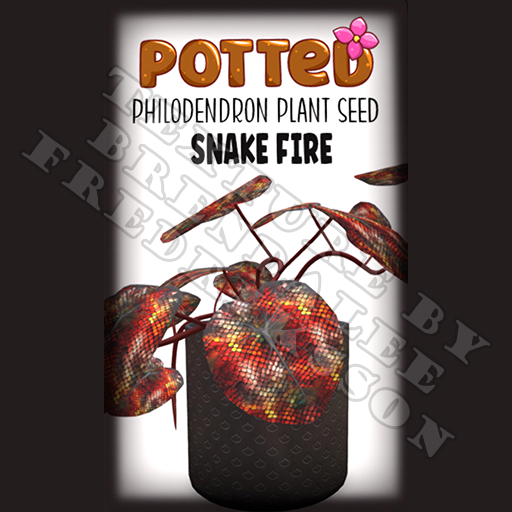 Second Life Marketplace - Potted: Philodendron Plant Seed: Snake Fire ...