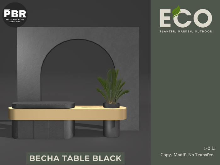 Second Life Marketplace - Eco - Becha Table Black