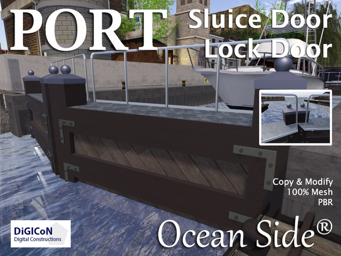 Second Life Marketplace - PORT Sluice Door (Lock Door)
