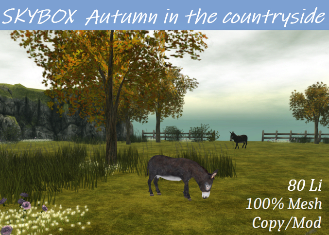 Second Life Marketplace - SKYBOX - Autumn in the countryside 50x40x25