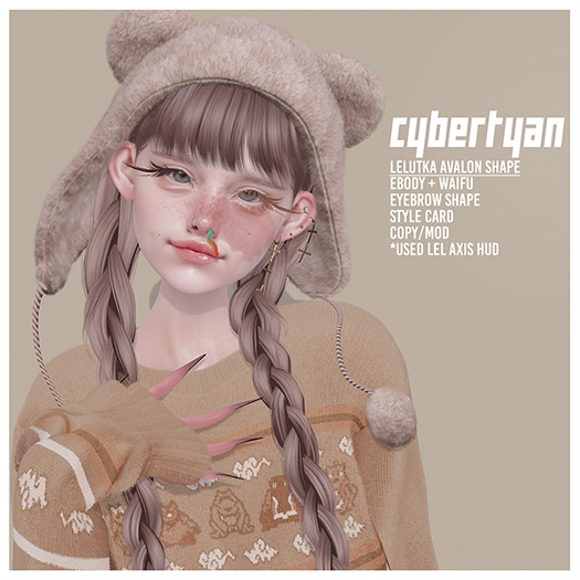 Second Life Marketplace - CYBERTYAN- Avalon shape/ Lelutka- Avalon head