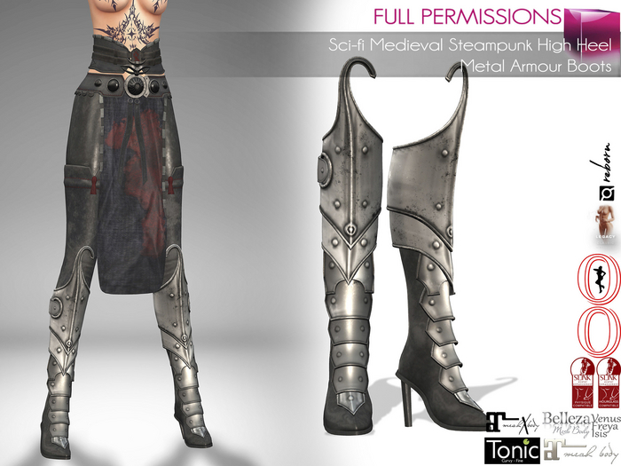 Second Life Marketplace - MI963528 Sci-fi Medieval Steampunk High Heel ...