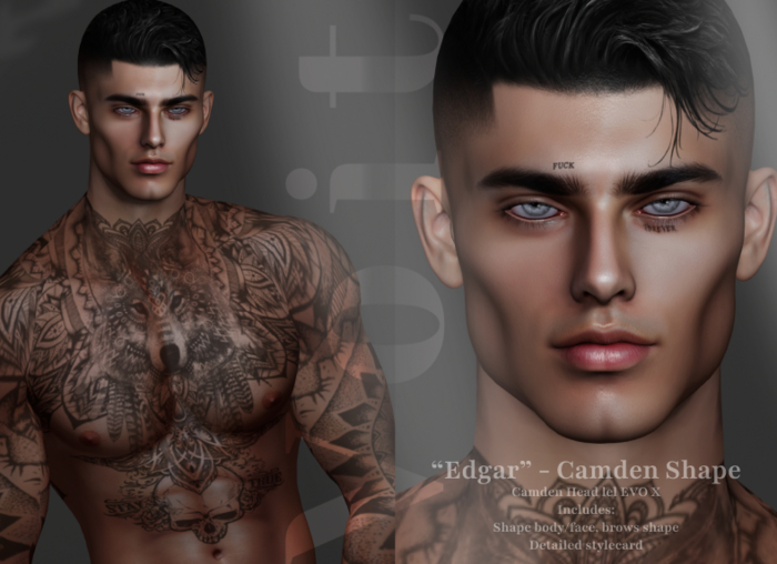 Second Life Marketplace - .:VOIT:. - Shape "Edgar" for Camden Lelutka GIFT