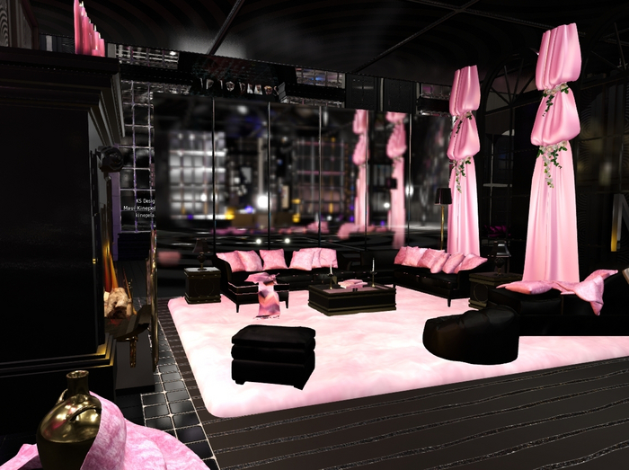 Second Life Marketplace - KS Pink and Black Livingroom Set PBR