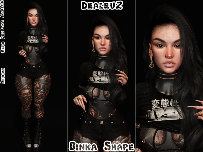 Second Life Marketplace - *DealeuZ* Shape Binka//Reborn//Head Lelutka ...