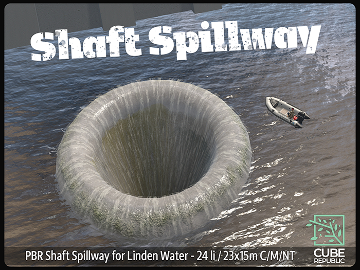 Second Life Marketplace - PBR Shaft Spillway For Linden Water, Dam ...