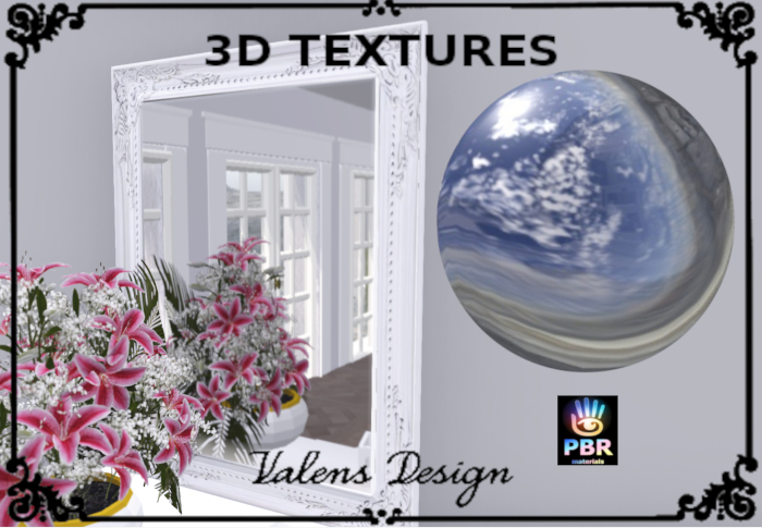Second Life Marketplace - 3D TEXTURES + PBR + MIRROR chrome metallic ...