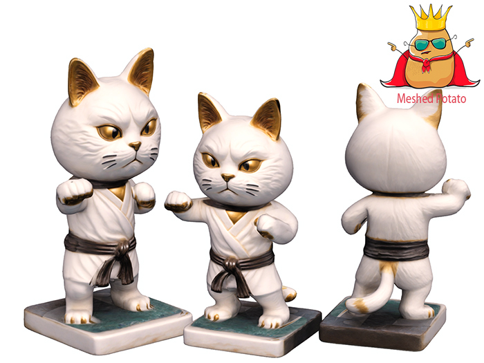Second Life Marketplace - Karate Cat Statue Full Perm