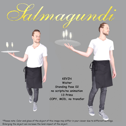 Second Life Marketplace - KEVIN - Waiter - Standing Pose 02